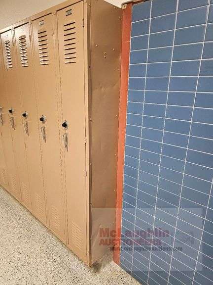 Metal School Lockers, Beige, Ventilation Slots, 1-90 to 1-118 ...