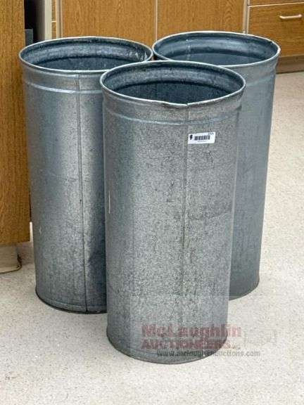 Galvanized Steel Trash Can, 30" Height - McLaughlin Auctioneers, LLC ...