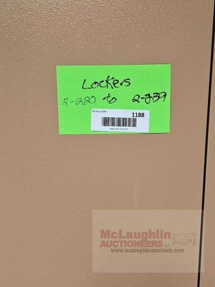 Beige Lyon School Lockers, Metal, Combination Lock, Ventilated Doors. 2 ...