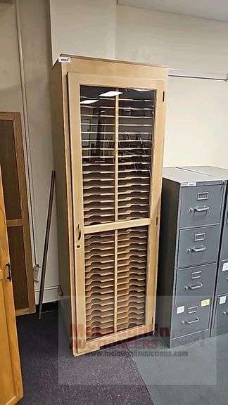 Wooden Sheet Music Cabinet with Glass Door, Approx. 40 Shelves ...