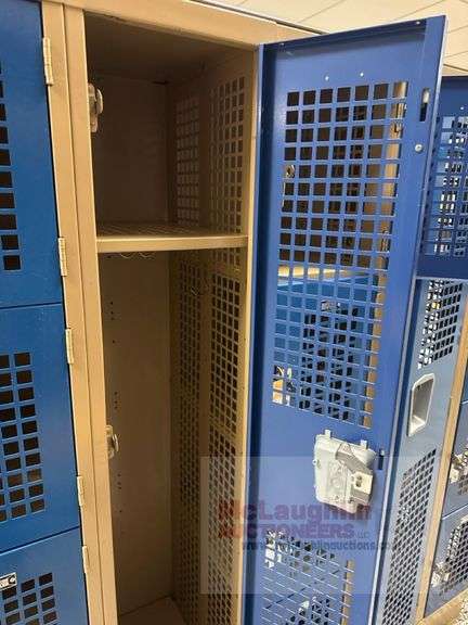 Double Section Metal Lockers - McLaughlin Auctioneers, LLC- mc-bid.com