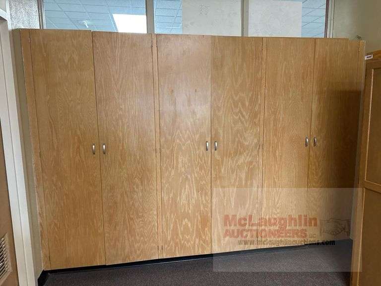 Large Wooden Storage Cabinet - McLaughlin Auctioneers, LLC- mc-bid.com