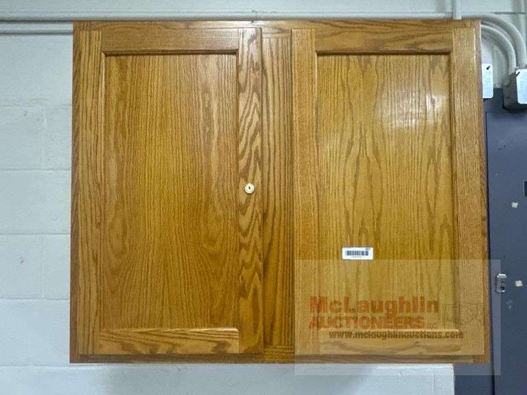 Oak Wall Cabinet - McLaughlin Auctioneers, LLC- mc-bid.com
