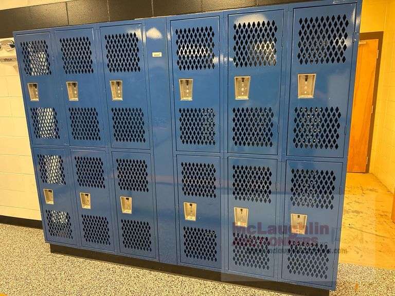 Blue Steel Locker System, 12 Compartments, Athletic Model, Lyon LLC ...