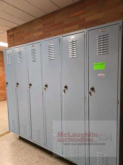 Standard School Lockers, Metal, Gray, Combination Lock G229-G234 ...