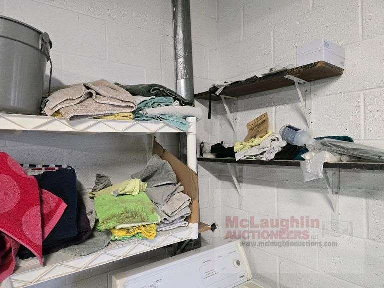 Shelves of Rags and Cleaning Supplies - McLaughlin Auctioneers, LLC- mc ...