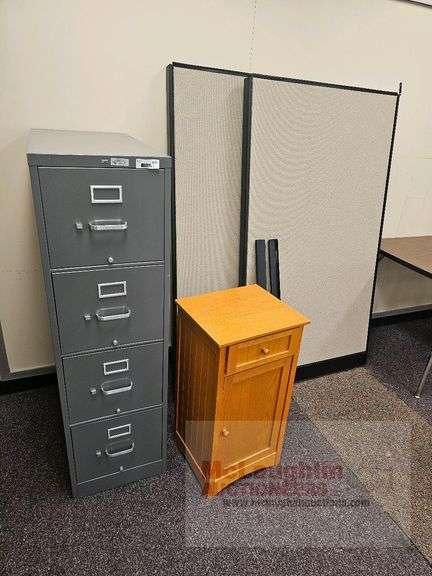 4-Drawer Metal Filing Cabinet, Wooden Cabinet, Partitions - McLaughlin ...