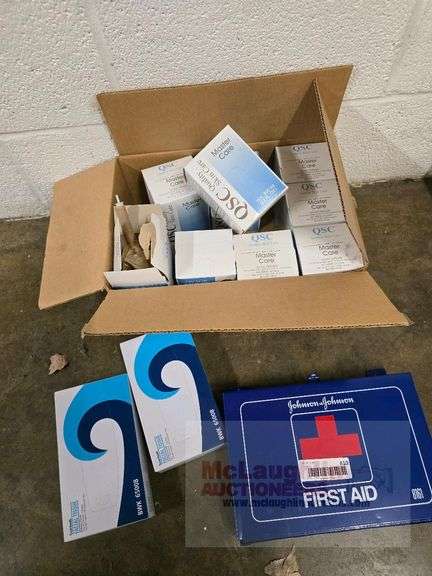 First Aid Kit, Box of Lotion, Tissue - McLaughlin Auctioneers, LLC- mc ...
