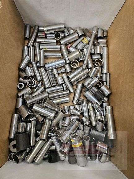 Mixed Socket Set, Approx. 100 Pieces, Various Sizes, Chrome Finish ...
