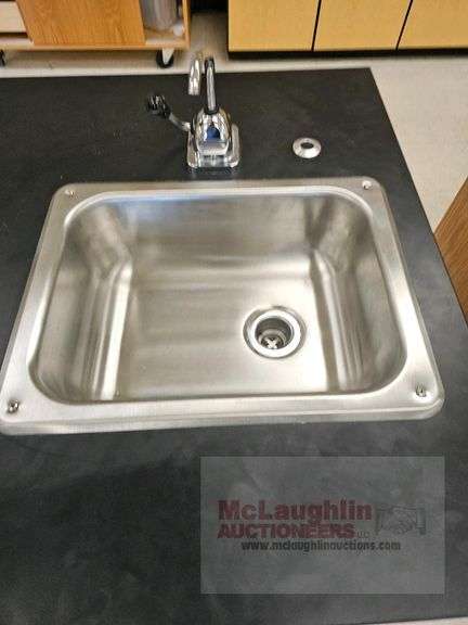 Portable Science Lab Workstation with Stainless Steel Sink & 4 Drawers ...