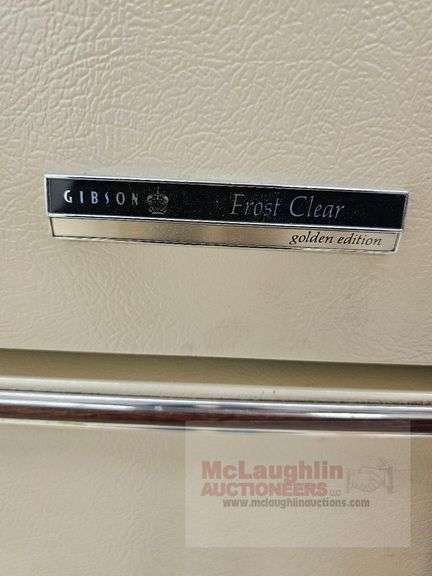 Gibson Frost Clear Golden Edition Top Freezer Refrigerator, Beige ...