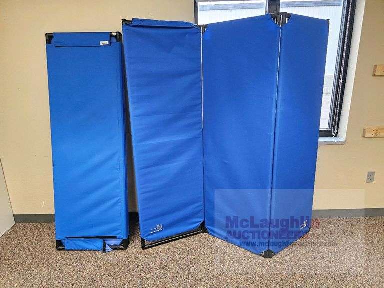 Blue 3-Panel Soft Partitions, Foldable, Metal Frame - McLaughlin ...