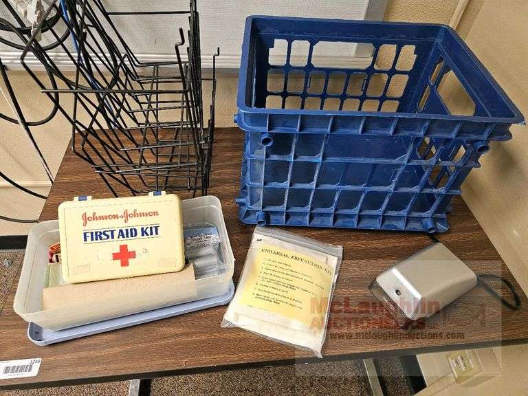 Small Desk, First Aid Kit, Pencil Sharpener, Basket - McLaughlin ...