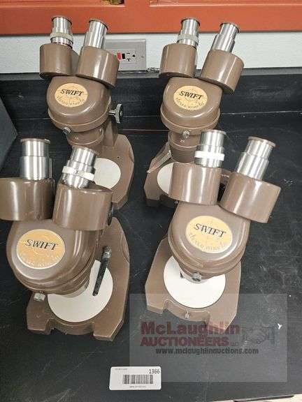 4 Swift Stereo 10 Illuminated Stereo Microscope, Brown, 2X Objective ...