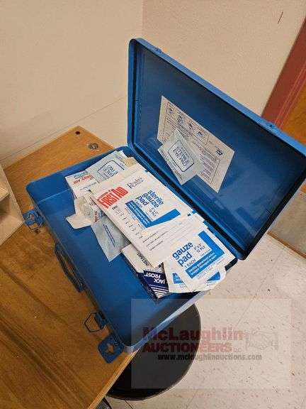 File Cabinet, Small Wood Table, Cubby Shelf, First Aid Kit and Garbage ...