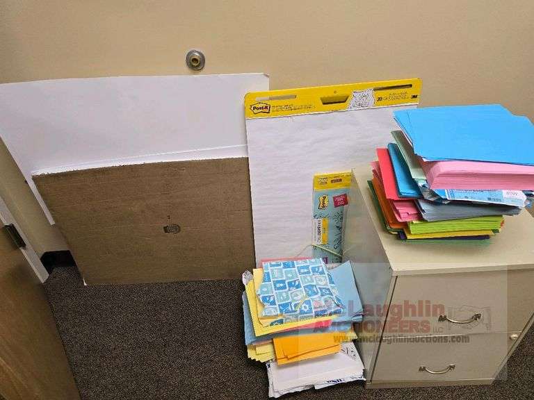 Small File Cabinet, Post-it Poster Board and Paper, Assorted Colors ...