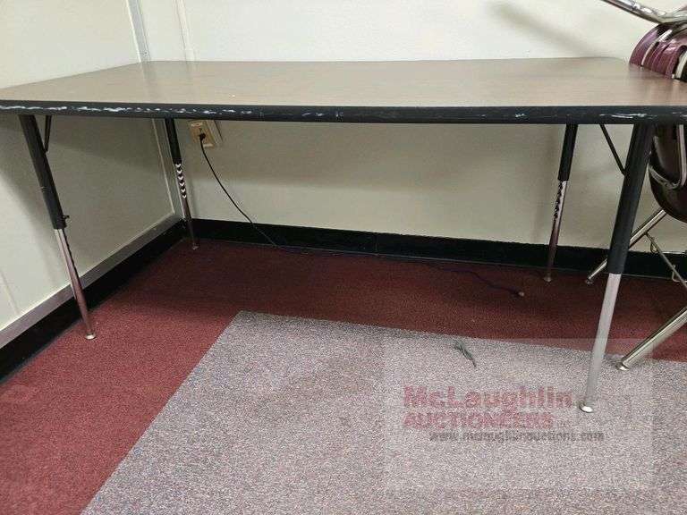 Adjustable M-4842 Table, 48x24 in, Made in U.S.A, Serial: 91030111 ...
