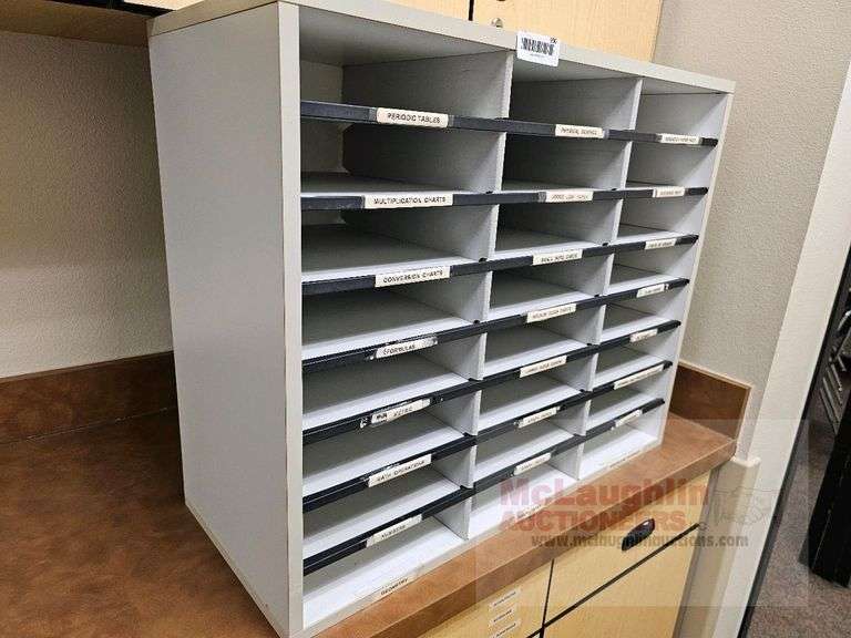 24-Compartment Gray Metal Mail Sorter Literature Organizer - McLaughlin ...
