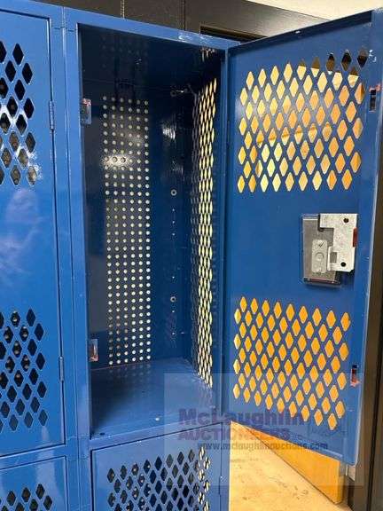 Blue Steel Locker System, 12 Compartments, Athletic Model, Lyon LLC ...