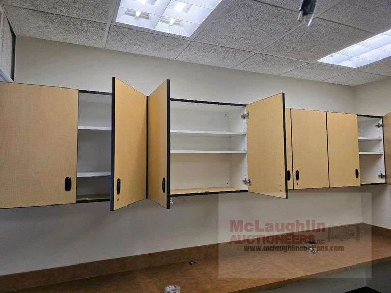 Wall-mounted Storage Cabinets with Countertop - McLaughlin Auctioneers ...