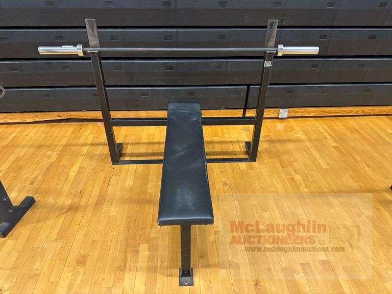 Bench Press Set with Steel Frame and Vinyl Padding, Approx. 72"x24"x48 ...