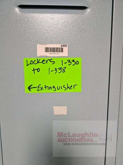Metal Locker Set with Fire Extinguisher and Trash Compartment ...