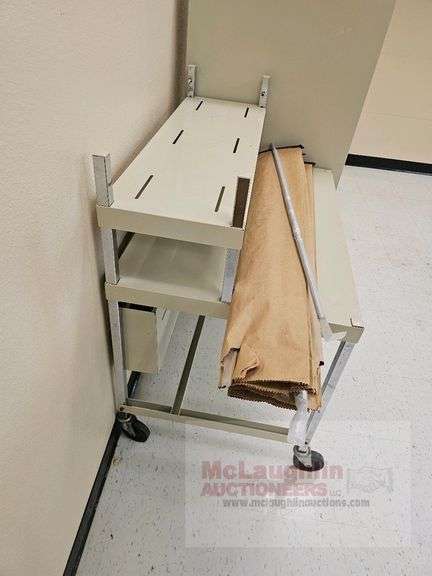 File Cabinet, Rolling Work Station, Metal Rods - McLaughlin Auctioneers ...