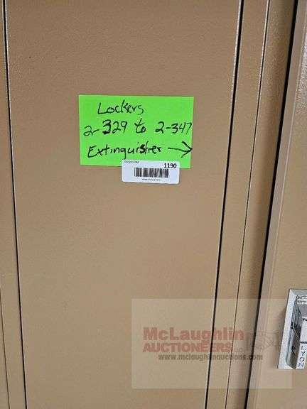 Beige Metal Corridor Lockers with Combination Lock, Integrated Fire ...