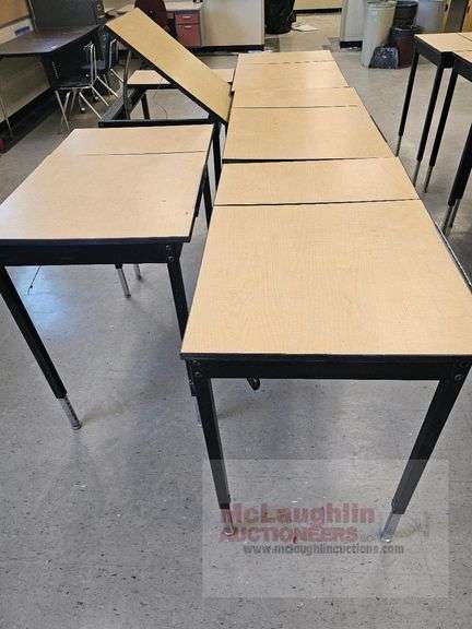 Modular Classroom Desks, Hinged Tops - McLaughlin Auctioneers, LLC- mc ...