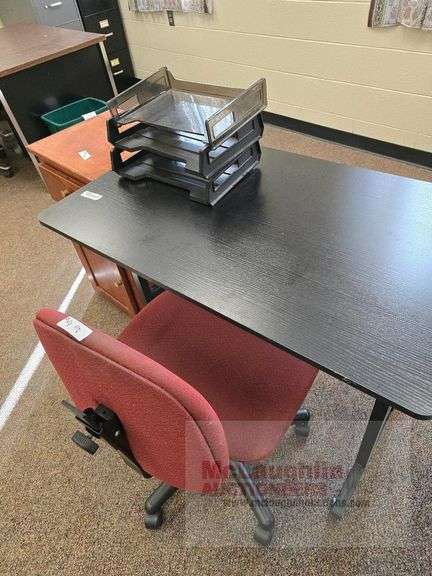 Desk, Chair, Side Cabinet and Organizers - McLaughlin Auctioneers, LLC ...