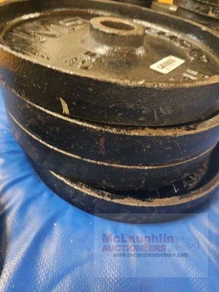 MST 15 lb Cast Iron Weight Plates, Black Finish, 1-inch Hole ...