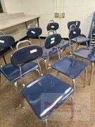 8 Virco 9000 Series Blue Classroom Chairs - McLaughlin Auctioneers, LLC ...