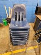 Virco 9000 Series Blue Stackable Chairs - McLaughlin Auctioneers, LLC ...