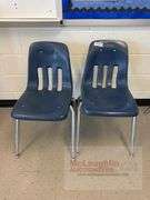 Virco 9000 Series Classroom Chair, Blue, Plastic Seat, Metal Legs ...