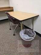 Table, Rolling Chair, Garbage Can - McLaughlin Auctioneers, LLC- mc-bid.com