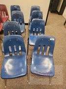 Virco 9000 Series Blue Classroom Chairs, Stackable, Metal Frame ...