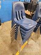 Virco 9000 Series Blue Stackable Chairs - McLaughlin Auctioneers, LLC ...