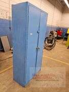Blue Metal Storage Cabinet - McLaughlin Auctioneers, LLC- mc-bid.com