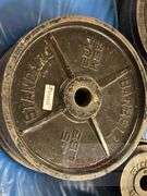 Standard 45 lbs Weight Plates, Black Cast Iron, 2" Hole - McLaughlin ...