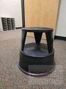 Cramer Kik-Step Rolling Step Stool, Black, 350 lbs Capacity ...