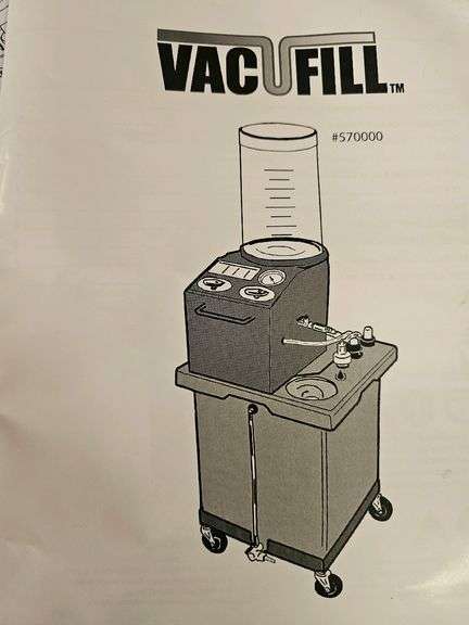 Vacula Vacufill #570000 Automotive Coolant System Service Machine ...