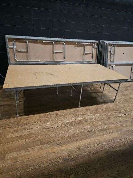 Wenger Portable Stage Platform, 8x4 ft, Metal Legs, Wood Surface. 4 ...