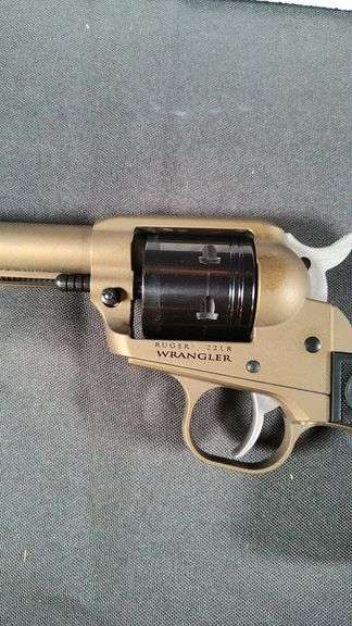 Ruger Wrangler Revolver, .22 LR, 6 1/2" Barrel, Burnt Bronze Cerakote ...