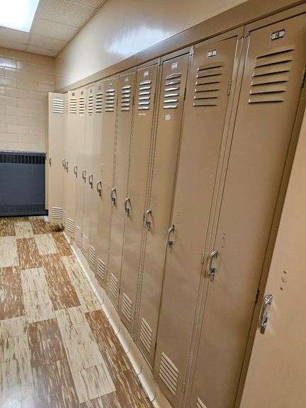 Beige Metal School Lockers, Key Lock, Wall-Mounted - McLaughlin ...
