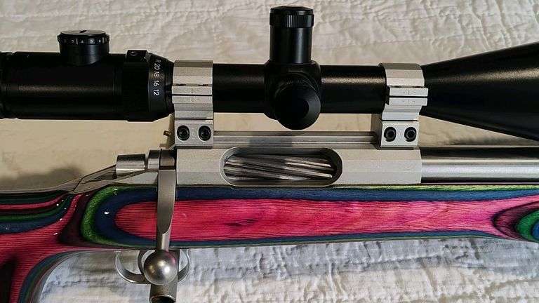 Custom 6mm Dasher Rifle, with Nightforce 12-42x56 Scope, Laminated ...