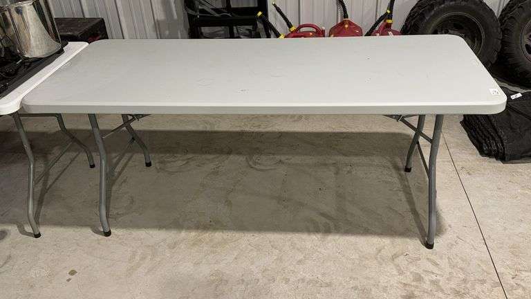 Folding Table, 72x30 inches, White/Gray, 500 lbs Capacity - McLaughlin ...