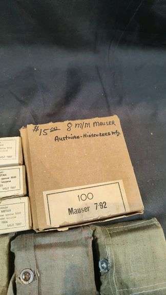 Mauser 7.92 Ammunition, 8mm Caliber, 570 Rounds, Romanian & Austrian ...