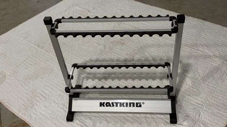 KastKing Fishing Rod Rack, 12-Rod Capacity, Black/Silver - McLaughlin ...