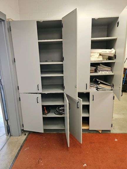 Grey Modular Storage Cabinets with 12 Shelves - McLaughlin Auctioneers ...