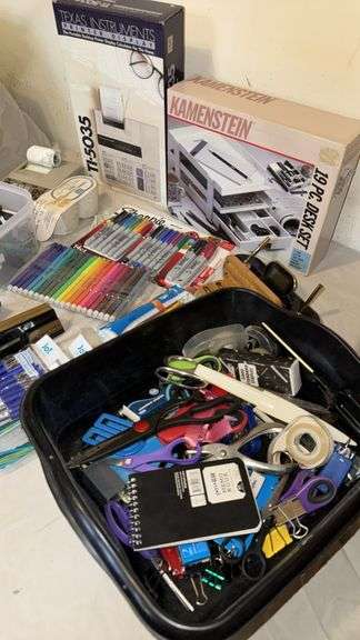 Texas Instruments TI-5035 & Kamenstein Office Supplies Lot, Multi-color ...